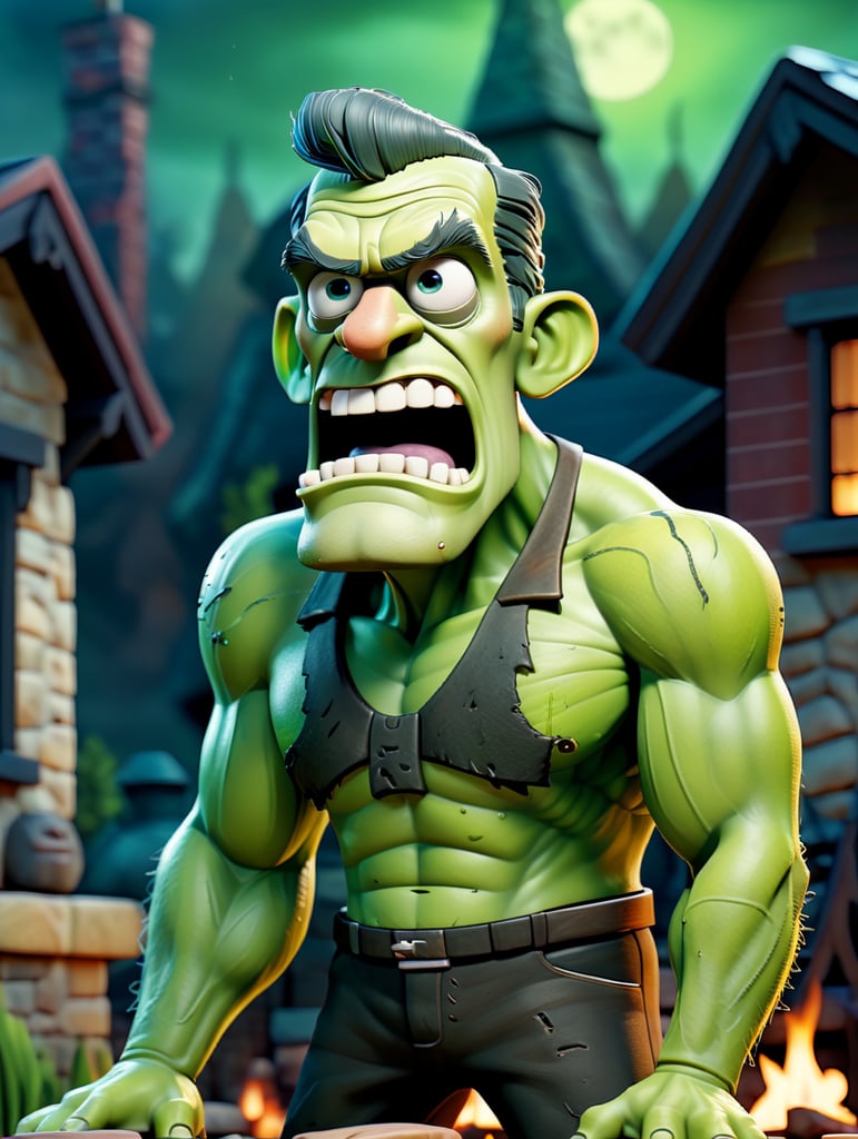 Premium Free ai Images | cartoon full body image of boris karloff as ...