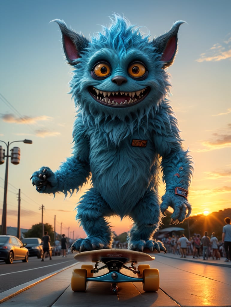 Premium Free ai Images | mounstro pequeno peludo realista gigante de ...