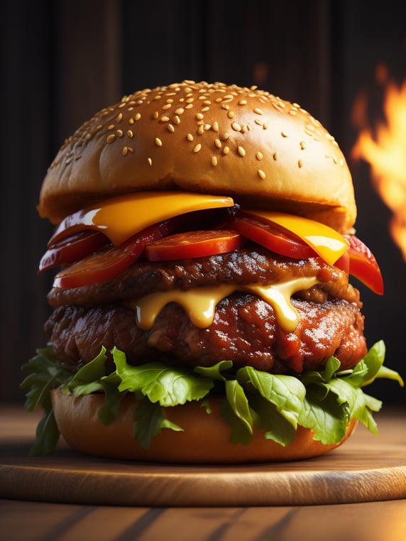 Premium Free ai Images | single meat smashed patty ground beef ...
