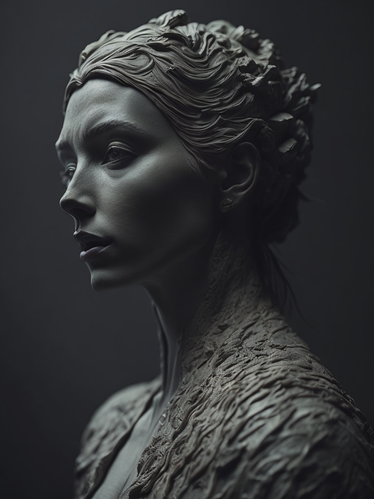 Lumenor AI Image Generation - clay human sculpture