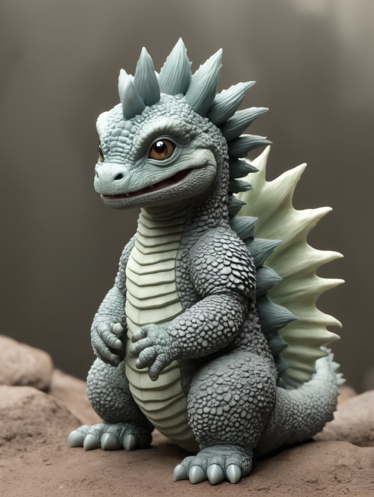 Premium Free ai Images | baby godzilla