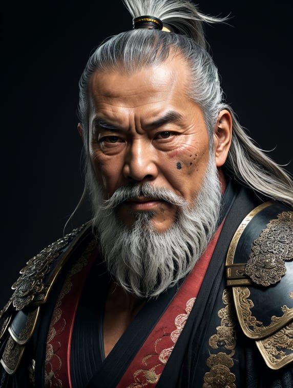 Premium Free ai Images | dark moody aesthetic wise old japanese samurai ...
