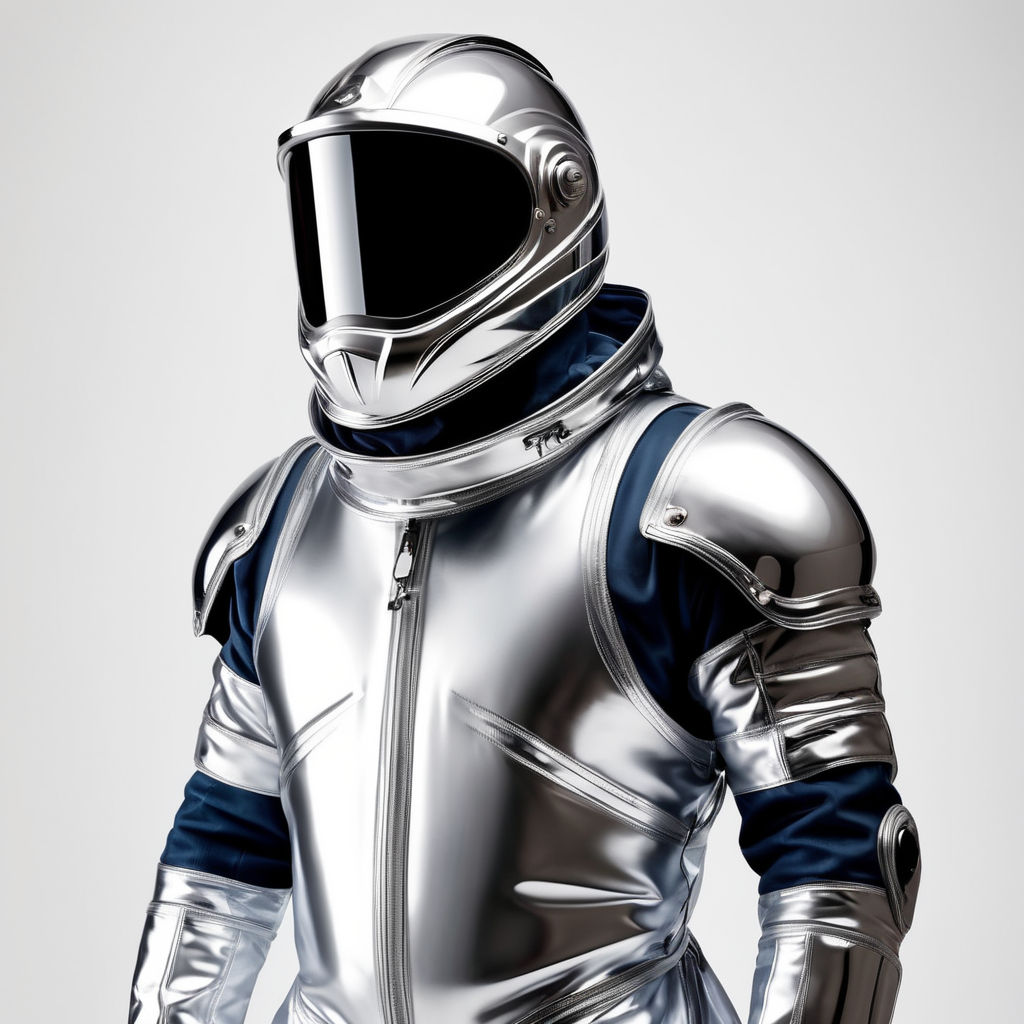 Premium Free ai Images | realistic photo of man wearing chrome ...