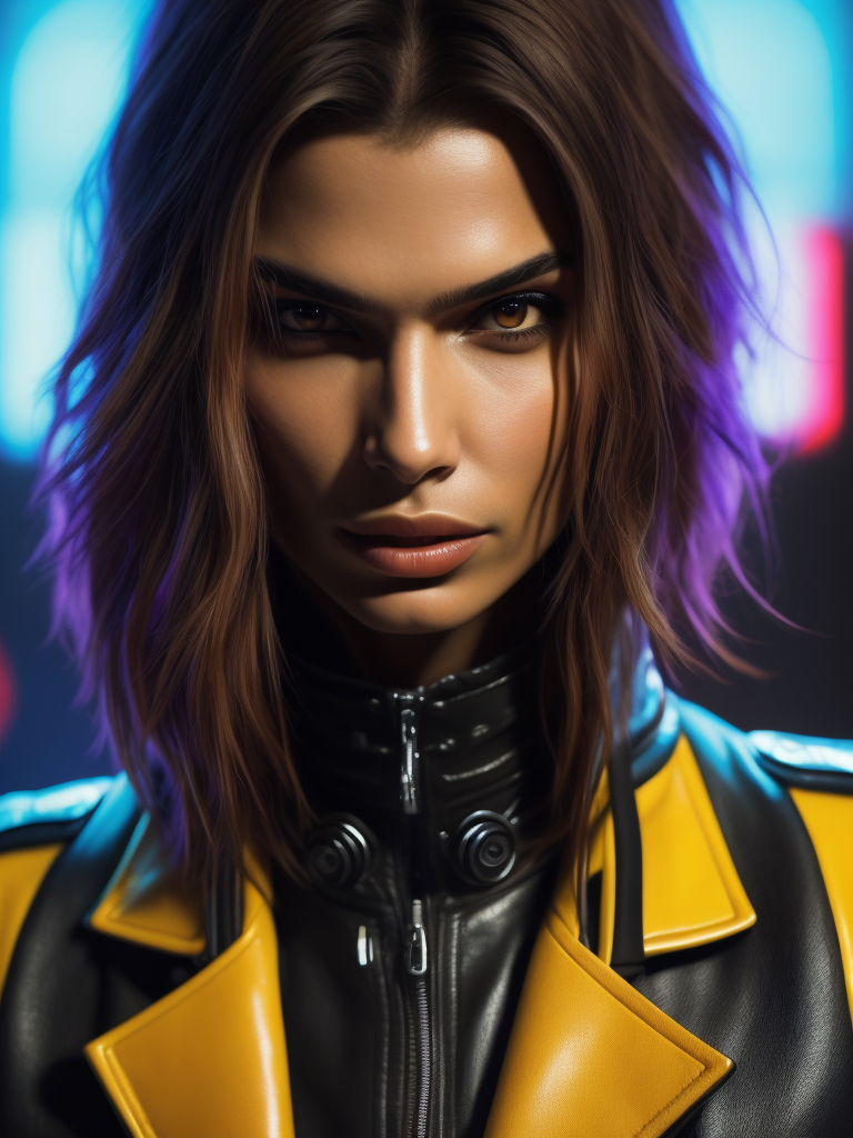 Lumenor AI Image Generation - emily ratajkowski wearing cyberpunk ...