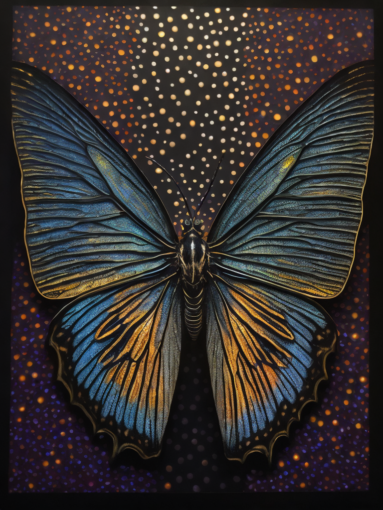 Premium Free ai Images | vibrant fine art pointillism engraved into ...