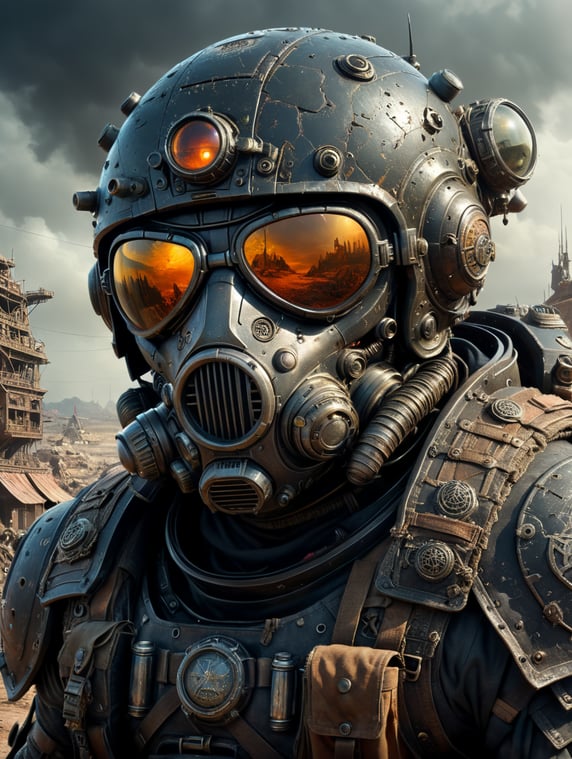 Premium Free ai Images | buzzballz as post apocalyptic space traveler