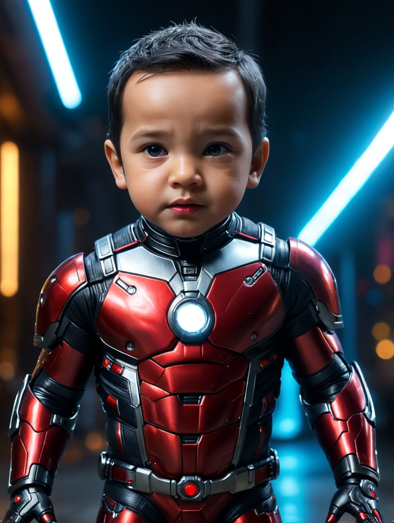 Premium Free ai Images | baby version of ant man marvel with black hair ...