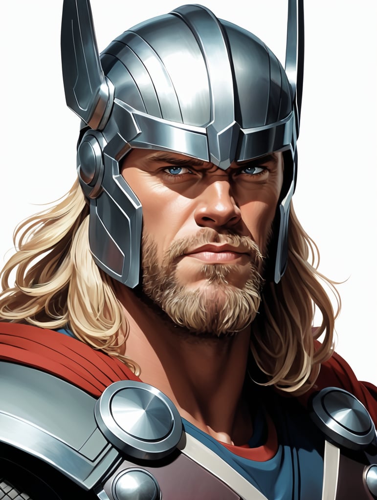 Premium Free ai Images | thor cel shading style portrait