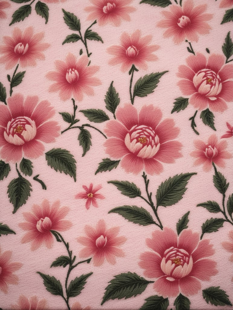 Premium Free ai Images | create sherpa fabric texture with floral ...