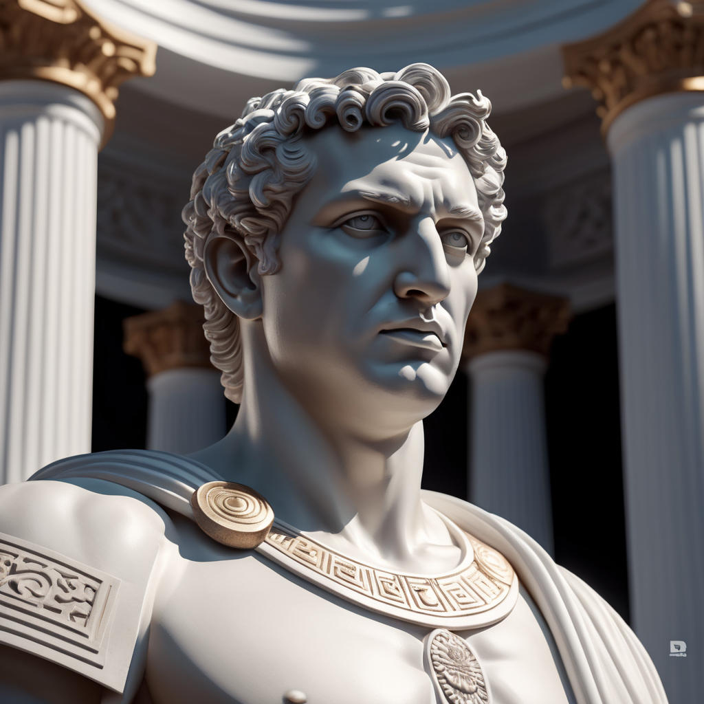 Premium Free ai Images | greek statue only white color white theme