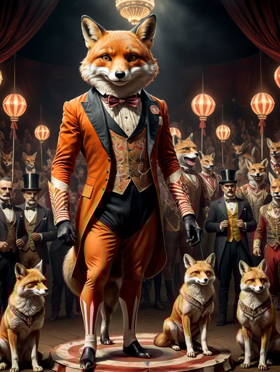 Premium Free ai Images | vintage style circus sideshow poster of full ...