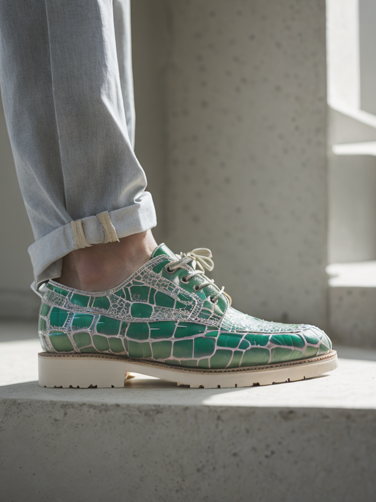 Premium Free ai Images | super realistic gucci mexican gator skin shoe ...