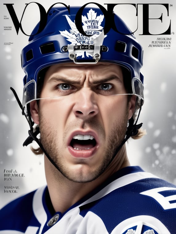 Premium Free ai Images | toronto maple leafs ice hockey player angry ...