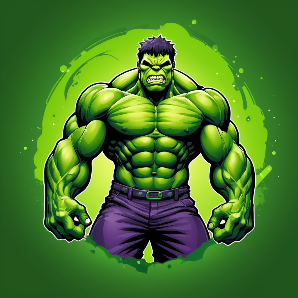 Premium Free ai Images | vector hulk smash mascot logo gaming bright ...