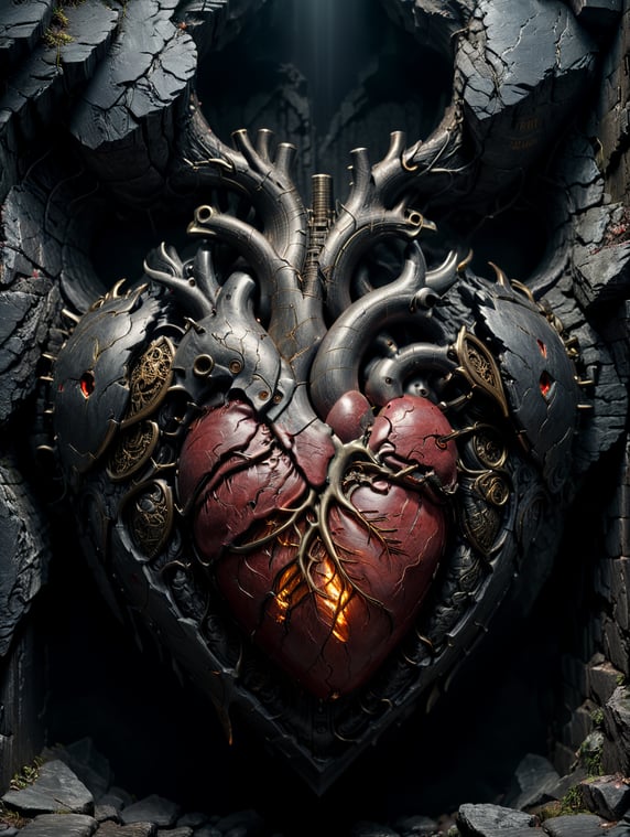 Premium Free ai Images | stunning interpretation of human heart being ...