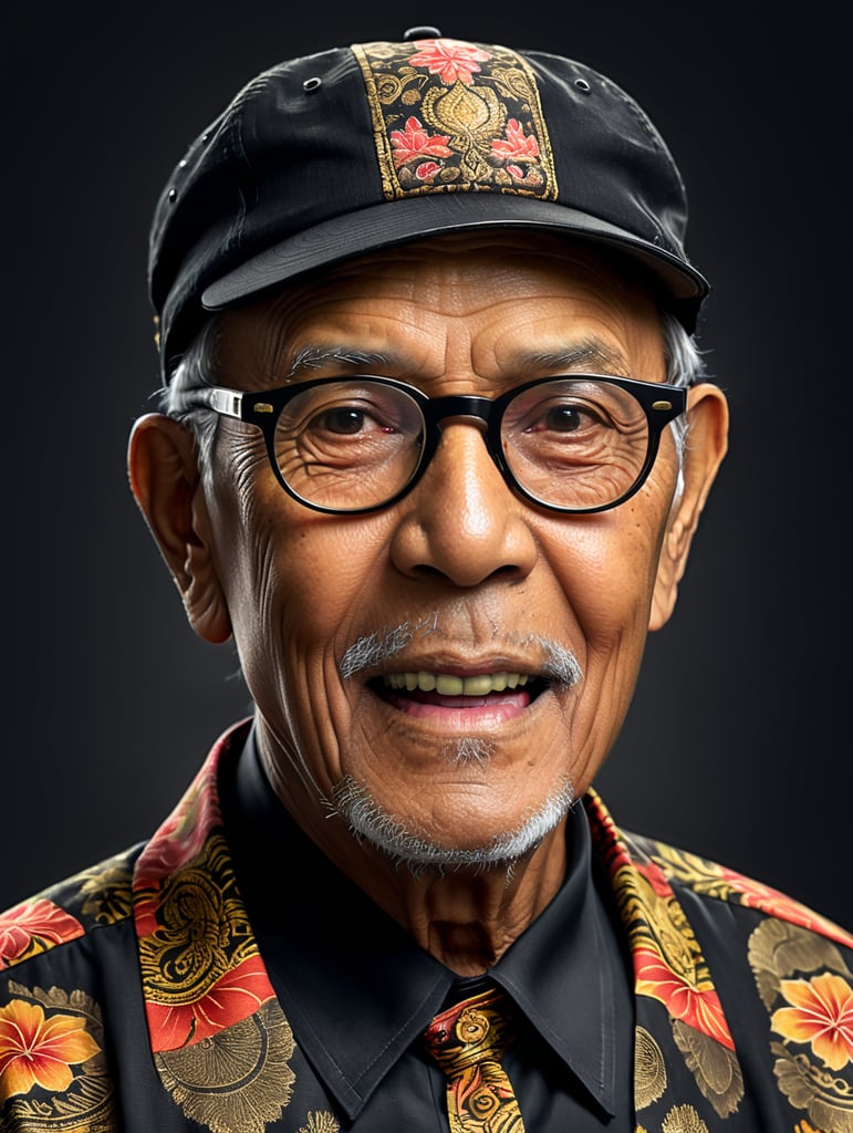 Premium Free ai Images | kakek berumur tahun menggunakan baju batik ... Premium Free ai Images | kakek berumur tahun menggunakan baju batik ...