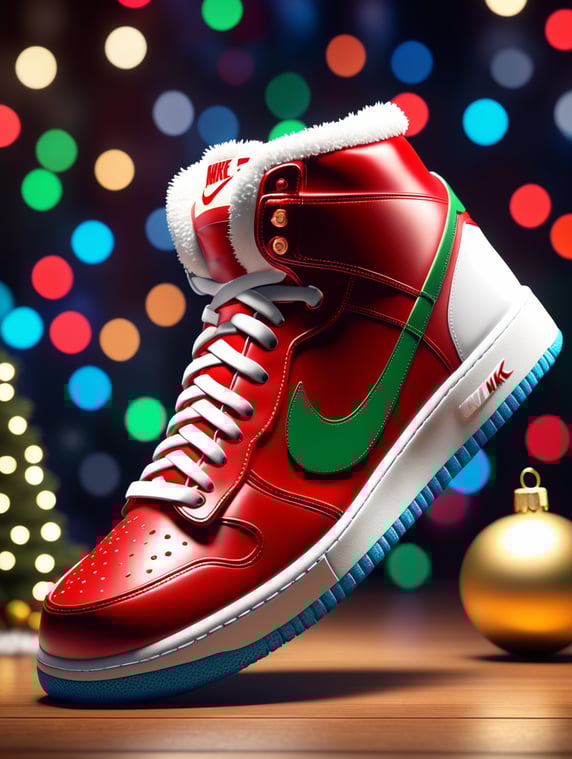Premium Free ai Images | sneakers by nike designed for santa claus ...