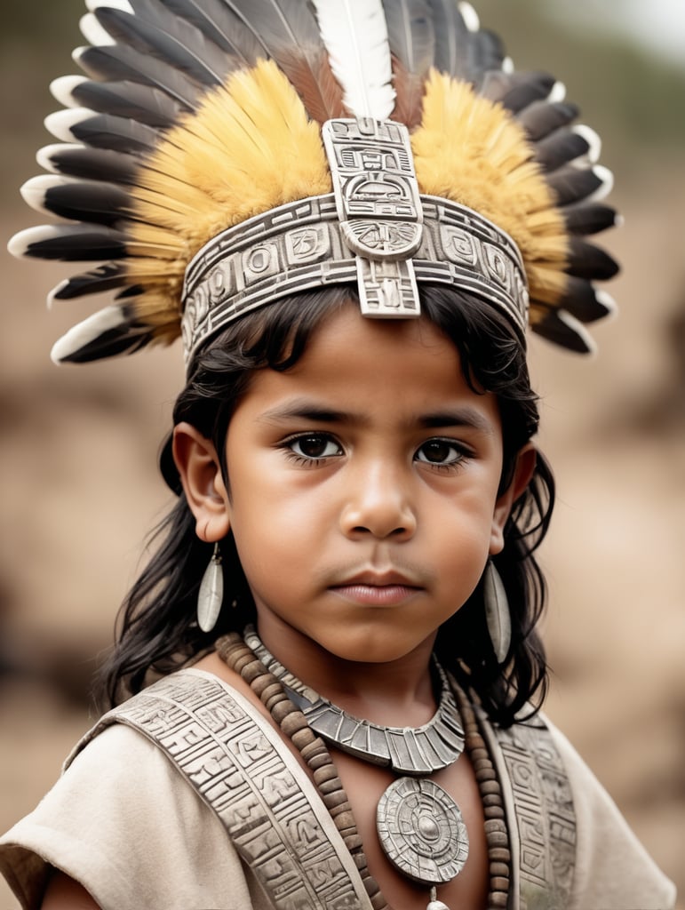 Premium Free ai Images | young aztec prince