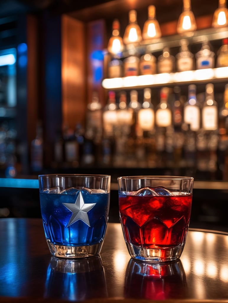Premium Free ai Images | red and blue like captain america drink ...