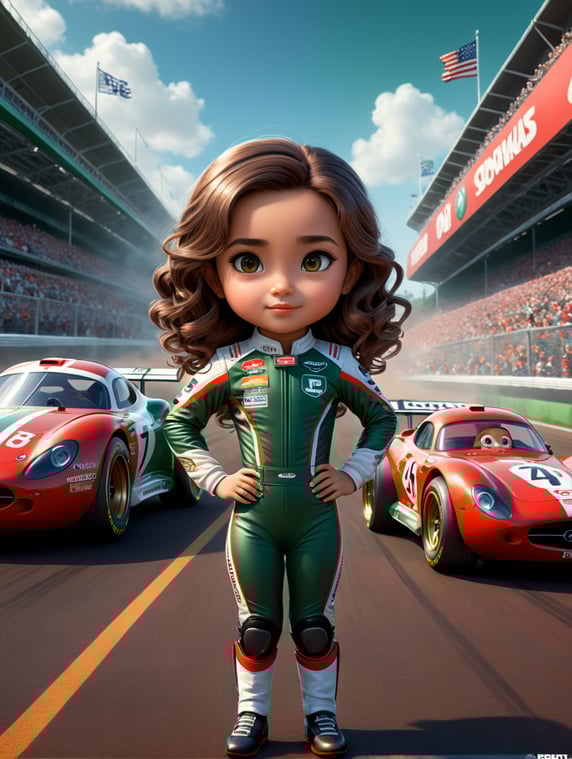 Premium Free ai Images | cute chibi girl in the style of pixar with ...