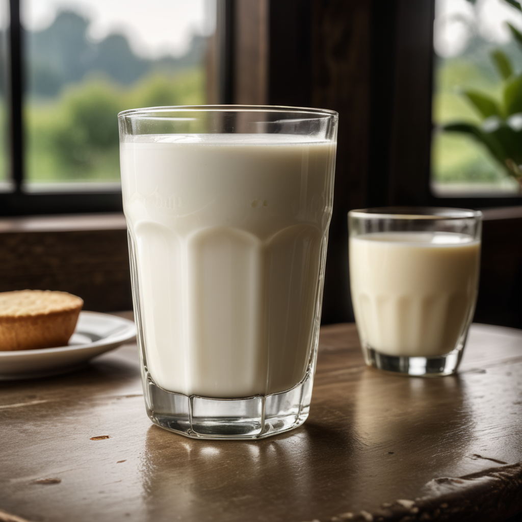 Premium Free ai Images | mockup of glass of milk