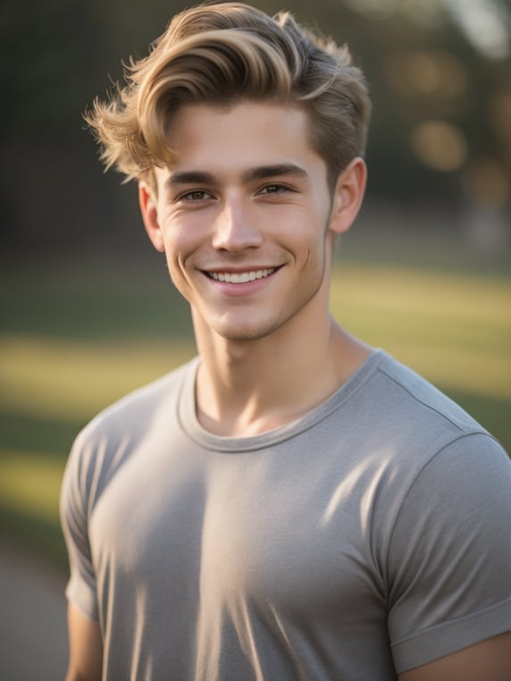 Premium Free ai Images | young man approximately years old dirty blonde ...