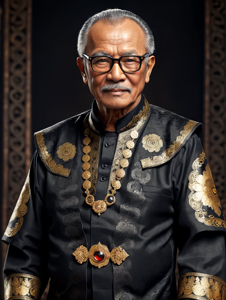 Premium Free ai Images | kakek berumur tahun menggunakan baju batik dan ... Premium Free ai Images | kakek berumur tahun menggunakan baju batik dan ...