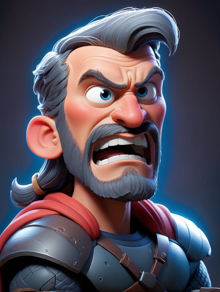 Premium Free ai Images | thor cel shading style portrait
