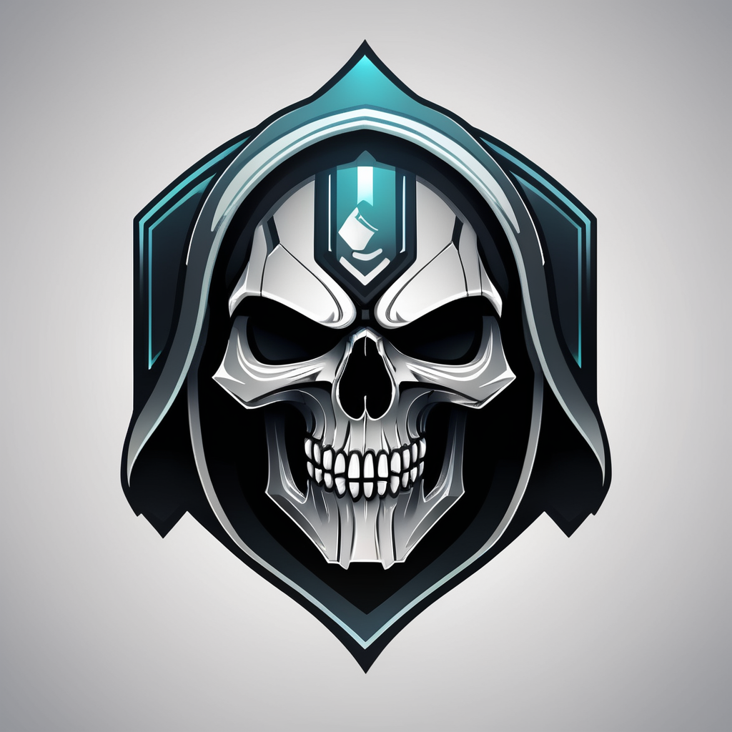 Premium Free ai Images | skull gaming logo futuristic reaper logo ...