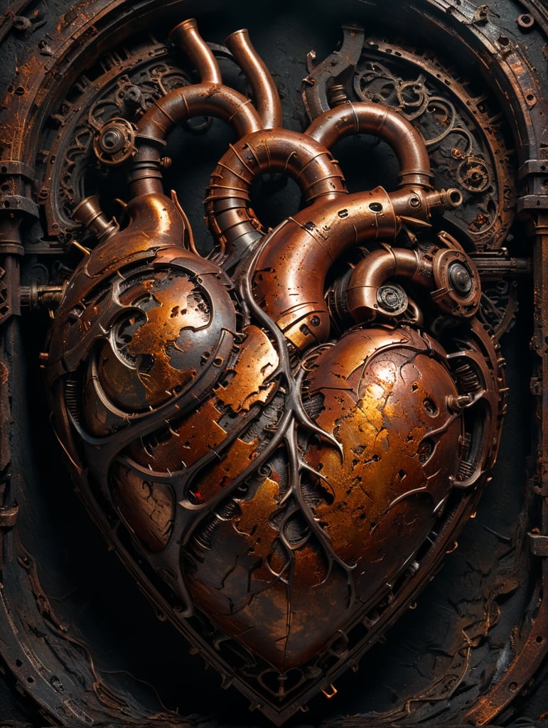 Premium Free ai Images | dead rusted heart