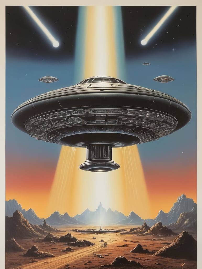 Premium Free ai Images | ufo heavy metal art