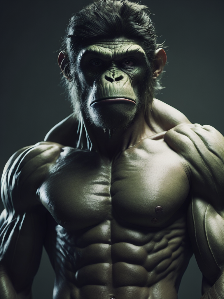 Premium Free ai Images | hulk monkey man