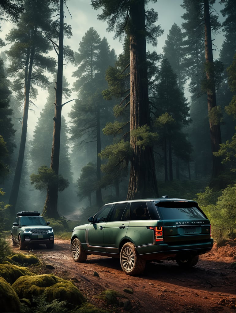 Premium Free ai Images | range rover en bosque