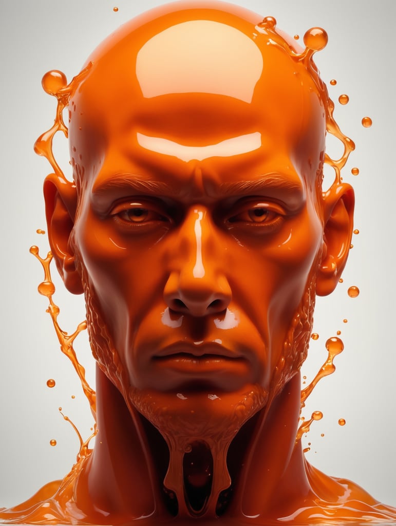 Premium Free ai Images | the human body is enveloped in an orange ...