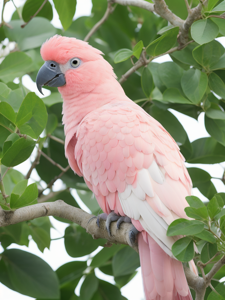 Lumenor AI Image Generation - pink and white cest galah cockatoo bird ...