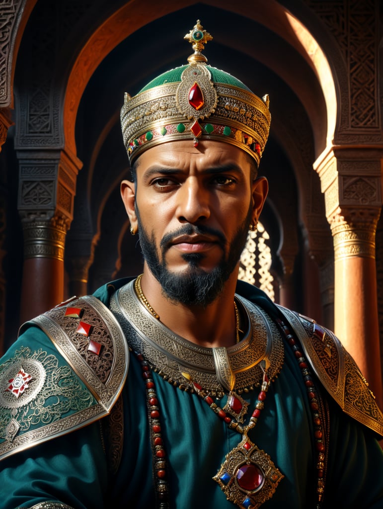 Premium Free ai Images | ismail sharif king of morocco