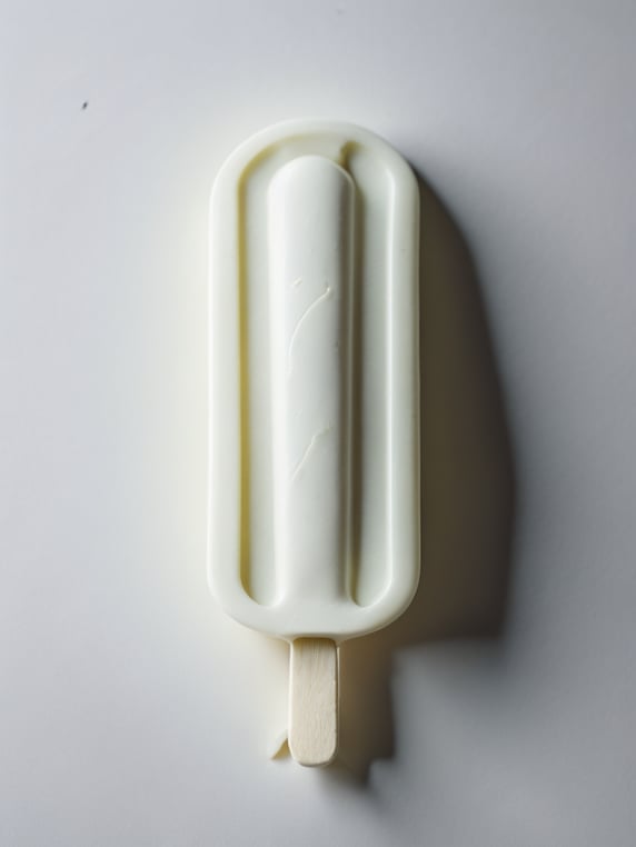 Premium Free ai Images | vanilla white popsicle on white background