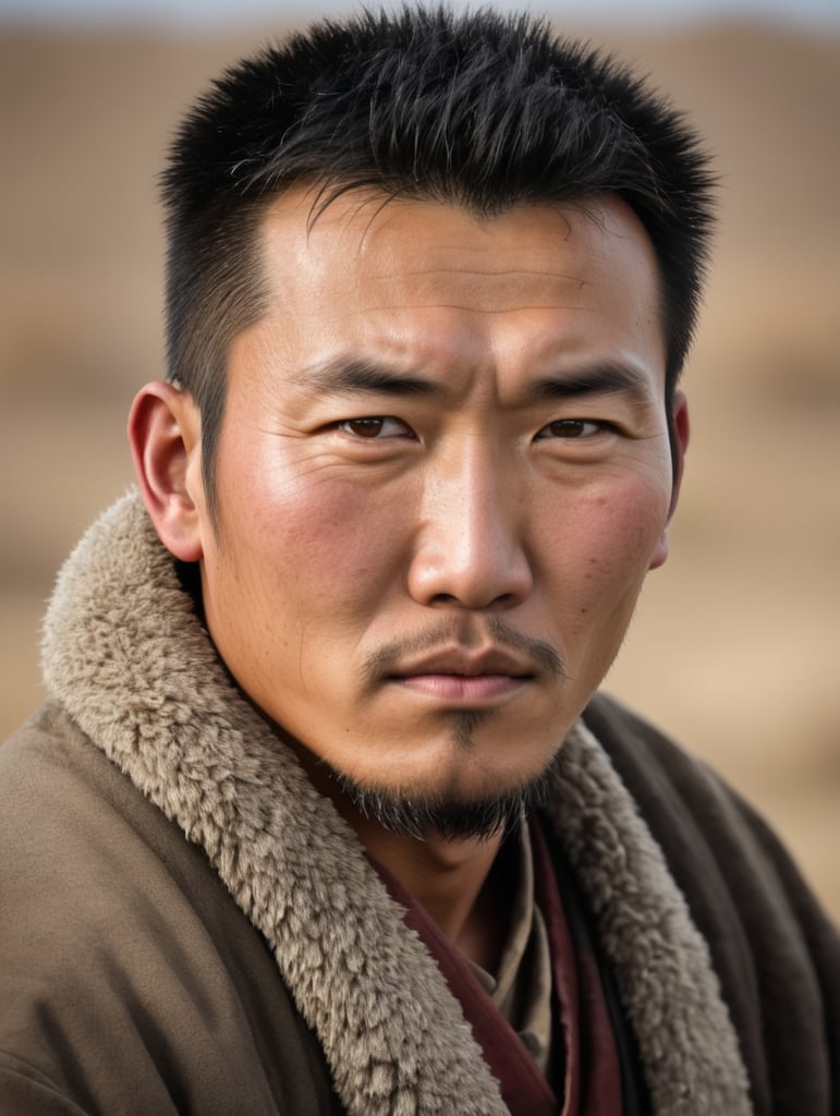 Premium Free ai Images | mongolian guy who aged year old