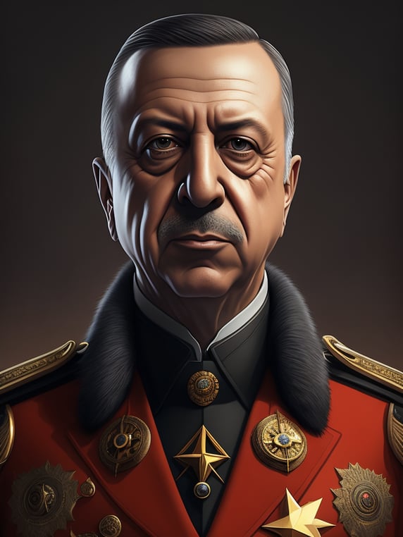 Premium Free ai Images | erdogan comic illustration