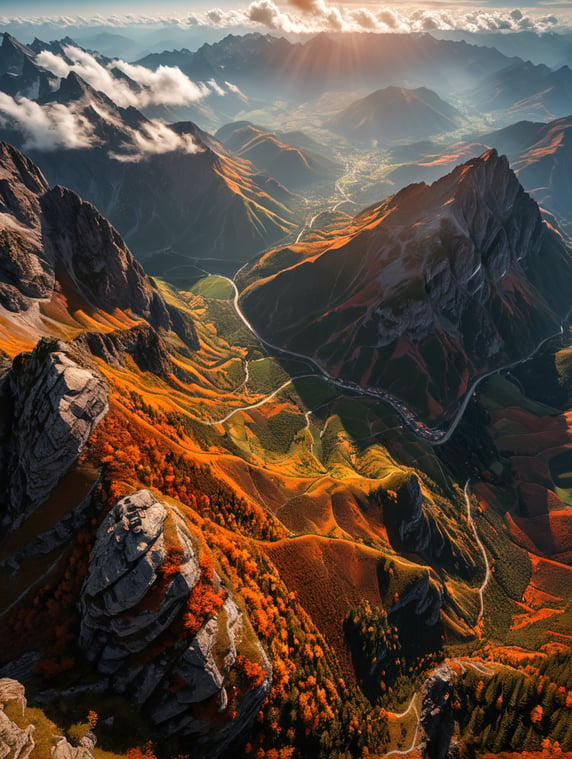Premium Free ai Images | st person view sublime landscape view from ...