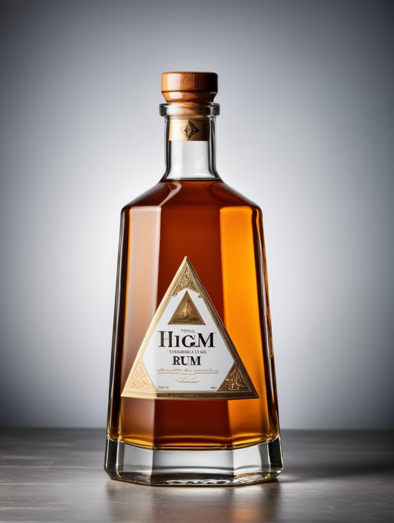 Premium Free ai Images | triangle glass bottle transparent bottle of ...