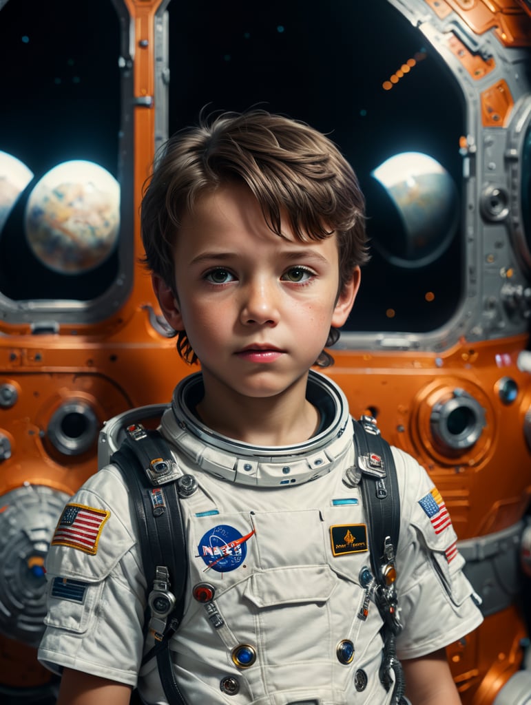 Premium Free ai Images | young astronaut
