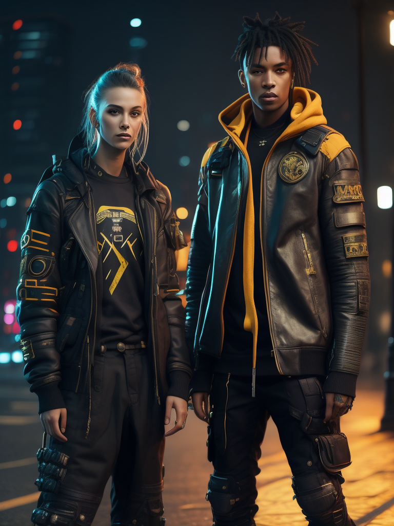 Lumenor AI Image Generation - cyberpunk techwear streetwear look and ...