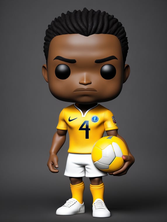 Premium Free ai Images | full body render of funko pop pele