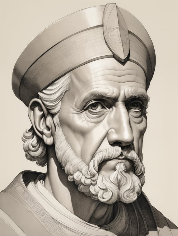 Premium Free ai Images | drawing of euclid