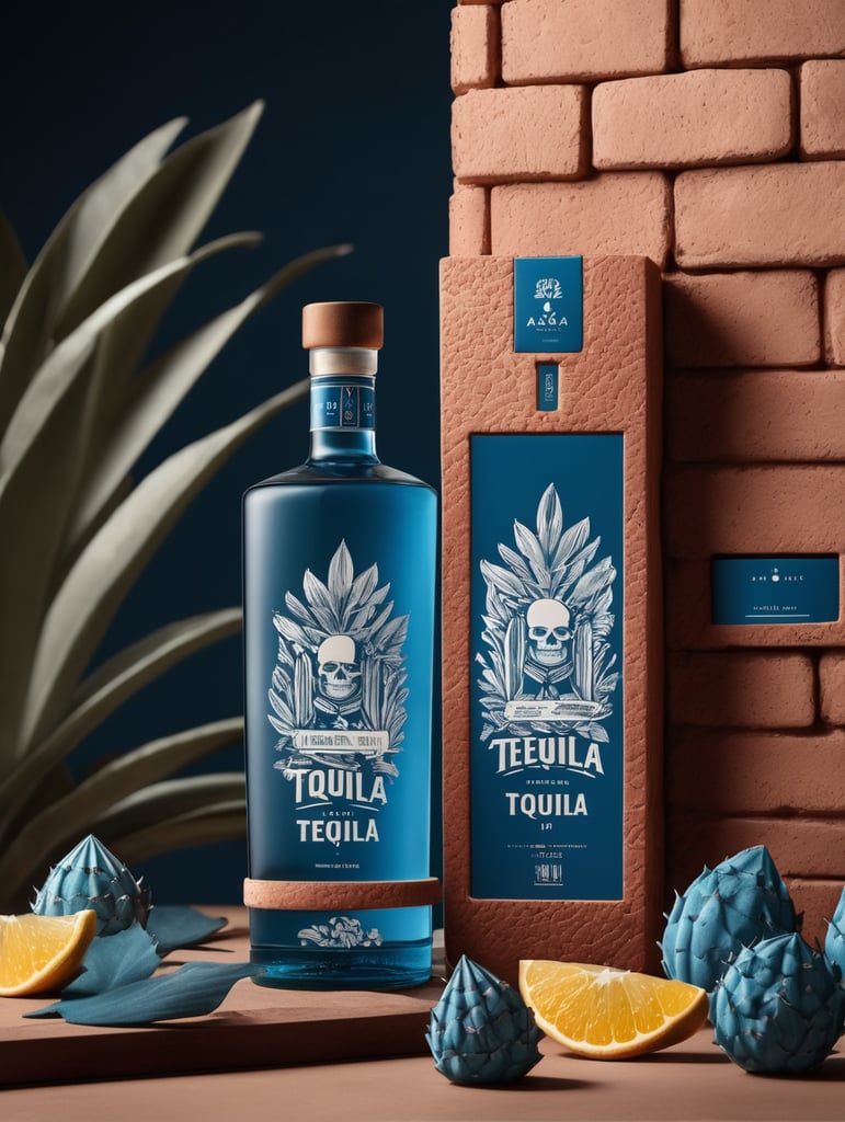 Premium Free ai Images | packaging and branding for tequila brand as if ...