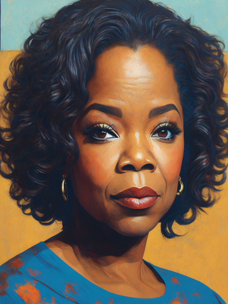 Premium Free ai Images | oprah winfrey painting portrait usa style of ...