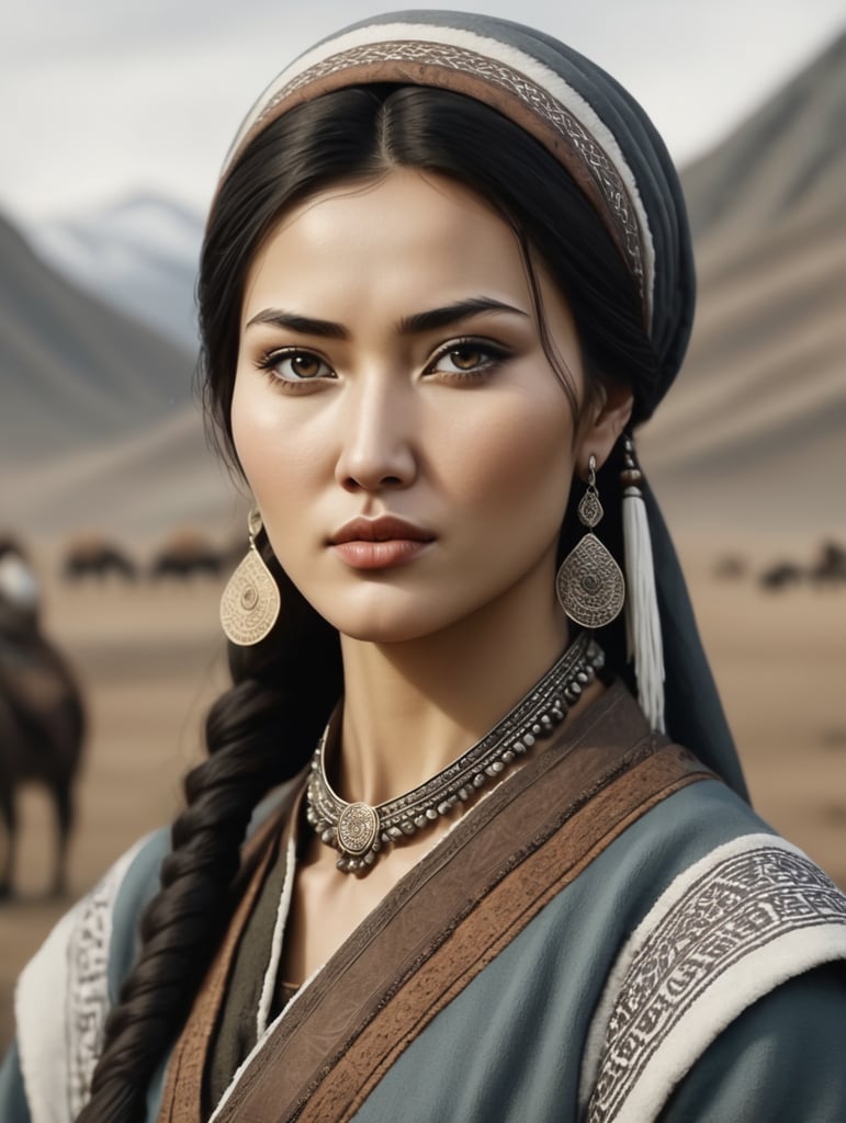 Premium Free ai Images | realistic turkic women
