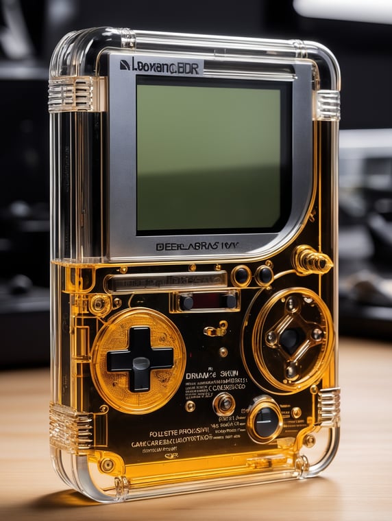 Premium Free ai Images | see through polycarbonate game boy designed by ...