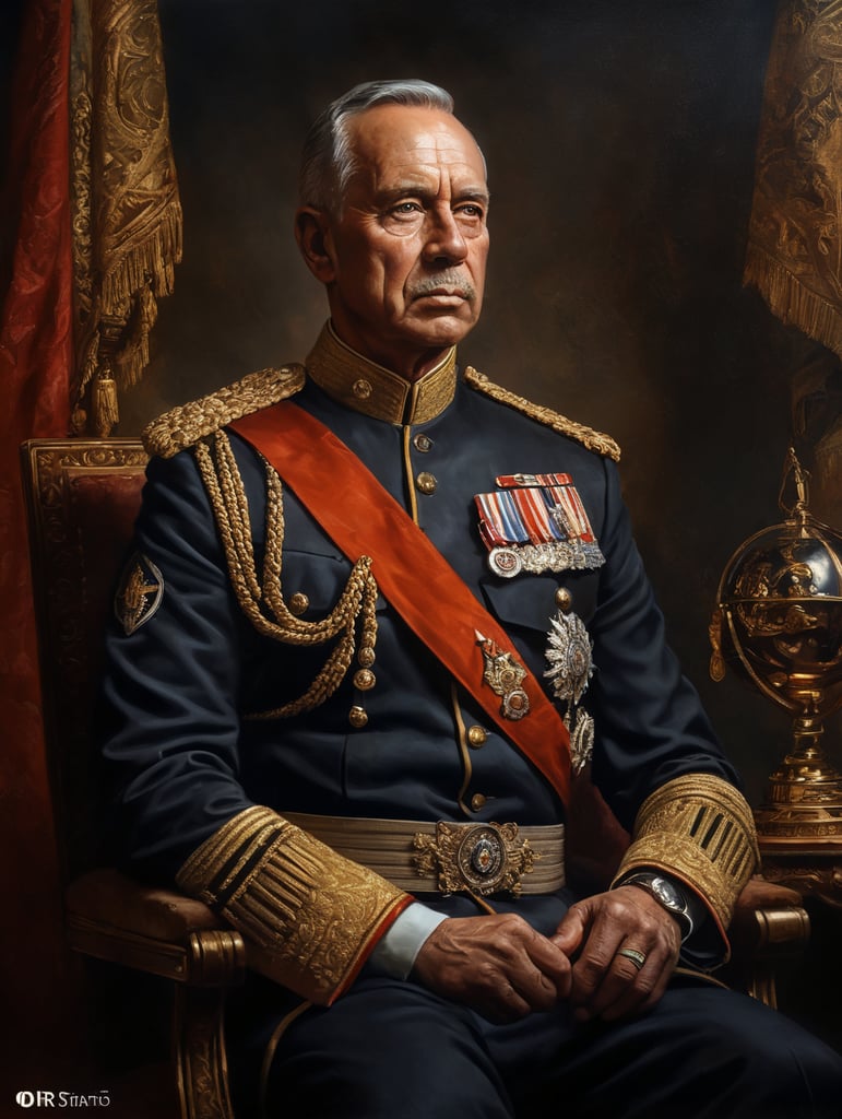 Premium Free ai Images | classical portrait of royalty in uniform ...